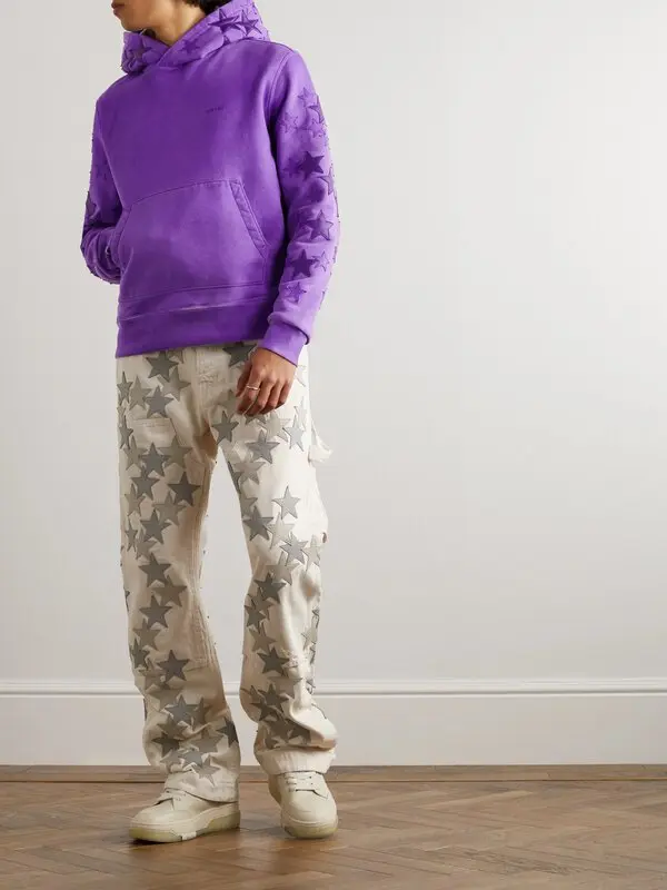 Purple Amiri Sweatshirt Mens Amiri MA Logo Hoodie Purple 100