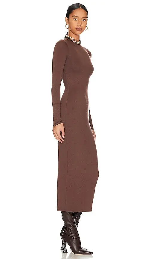 AFRM X Juniper Ribbed Midi Dress - Cappuccino