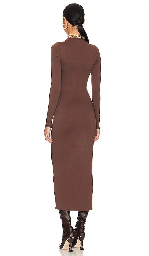 AFRM X Juniper Ribbed Midi Dress - Cappuccino
