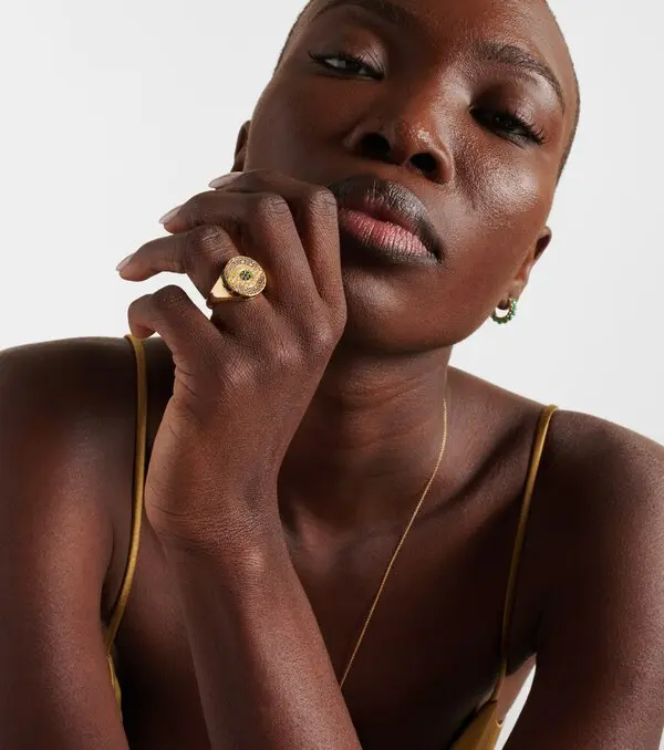 Ileana Makri Dawn Candy 18kt Gold Ring With Diamonds And Gemstones