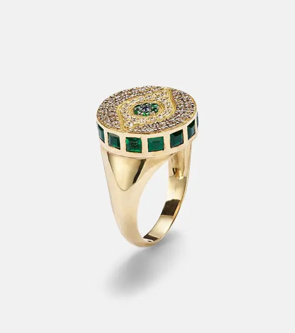 Ileana Makri Dawn Candy 18kt Gold Ring With Diamonds And Gemstones