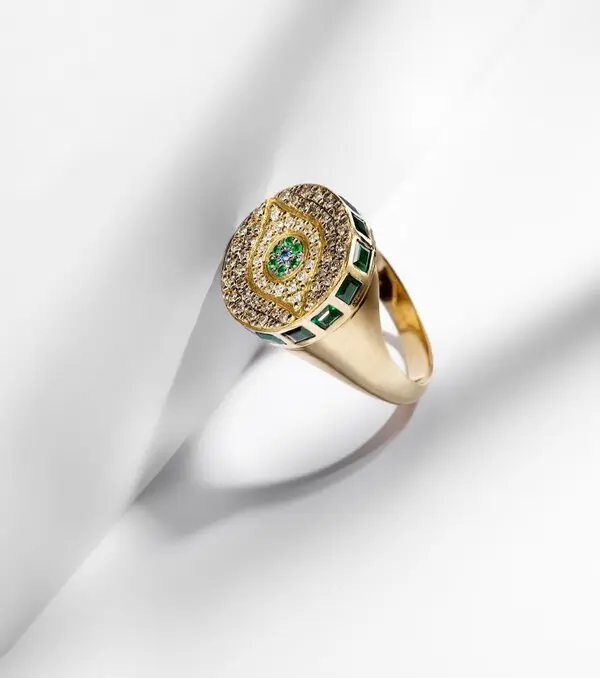 Ileana Makri Dawn Candy 18kt Gold Ring With Diamonds And Gemstones