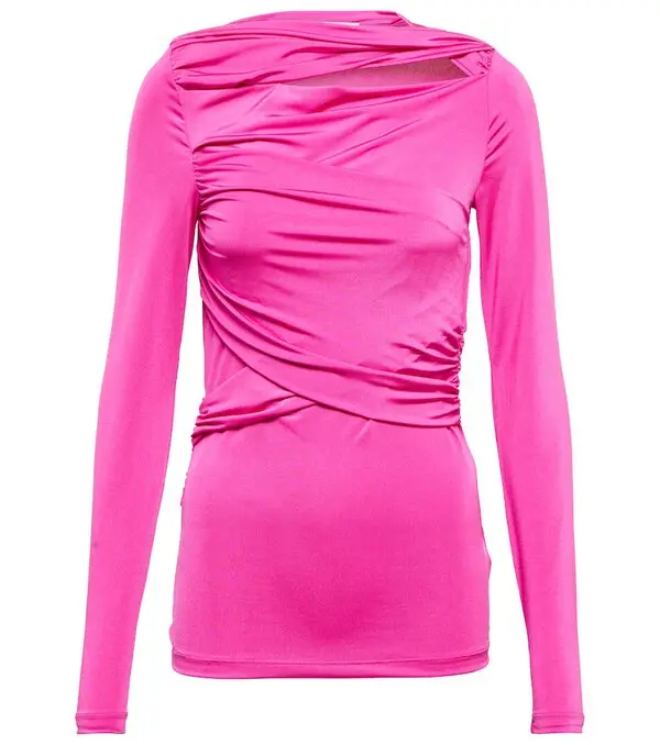 Victoria Beckham Jersey Wrap Top - Pink