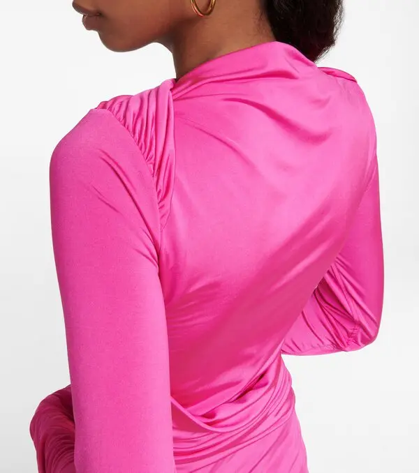 Victoria Beckham Jersey Wrap Top - Pink