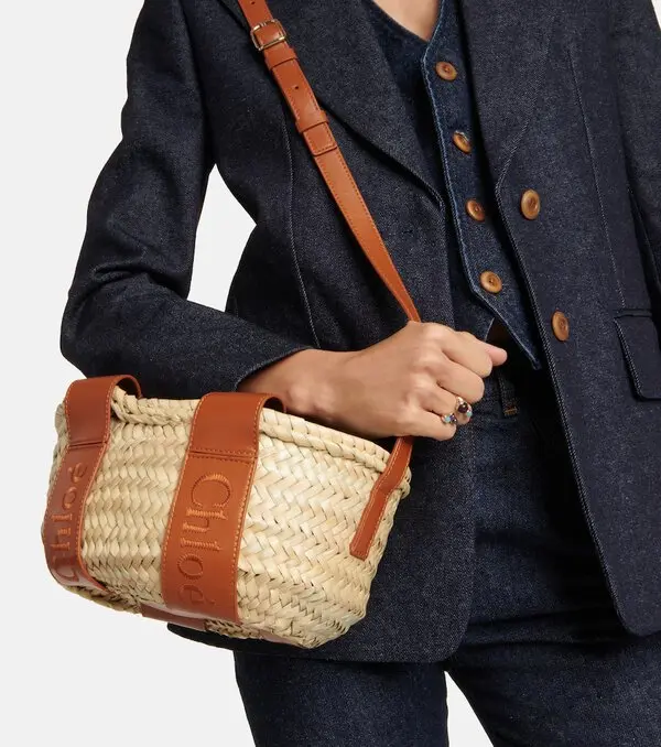 Chloé Sense Raffia Tote Bag