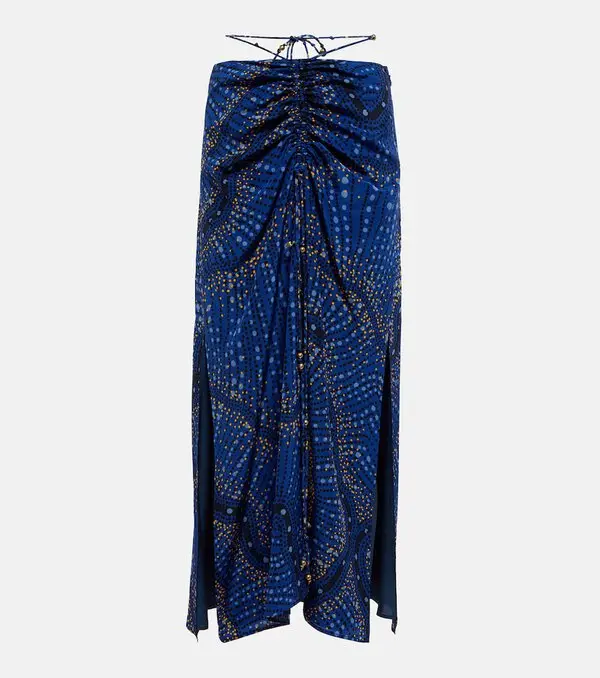 Altuzarra Safia Silk Maxi Skirt - Blue