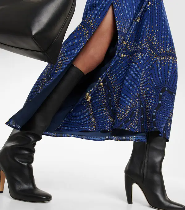 Altuzarra Safia Silk Maxi Skirt - Blue