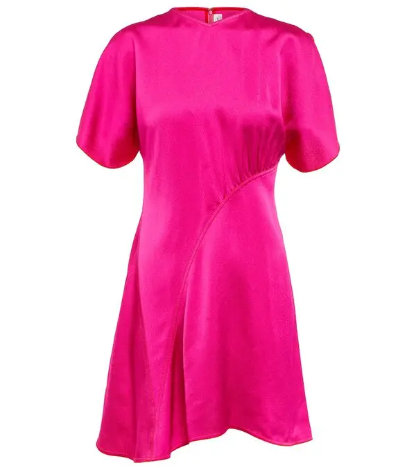 Victoria Beckham Satin Minidress - Pink