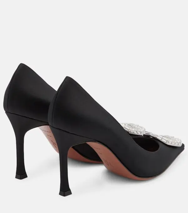 Amina Muaddi Camelia Satin Pumps