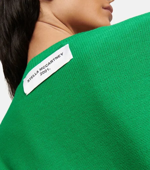 Stella McCartney Cropped Cotton Sweater - Green