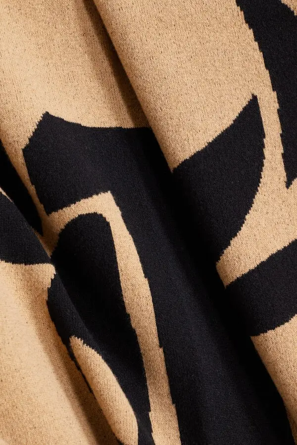 DIANE KORDAS Bull Reversible Jacquard-knit Merino Wool Throw