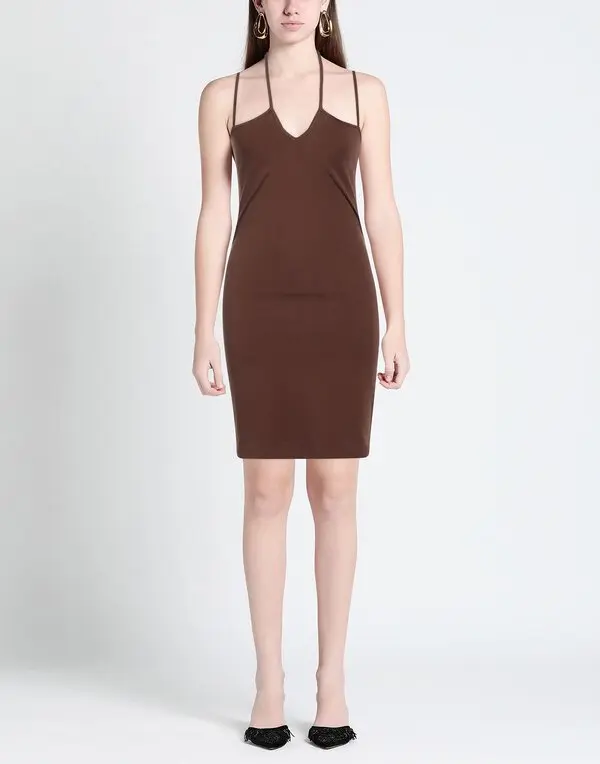 NA-KD Mini Bodycon Dress - Brown