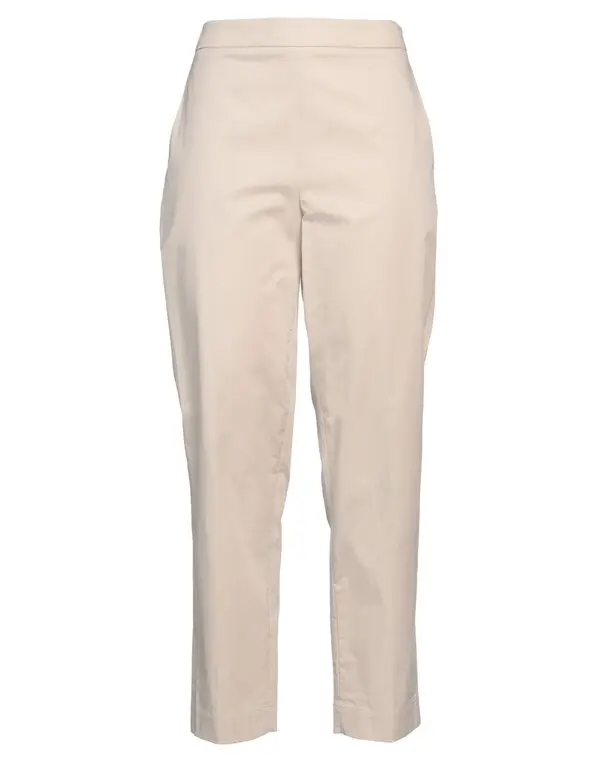 Liviana Conti Tapered Twill Pants - Beige