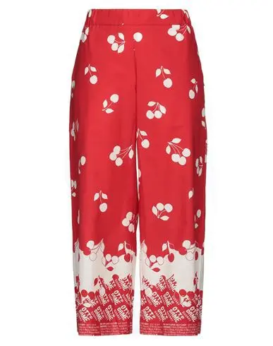 OTTOD'AME Wide Leg Floral Print Pants - Red