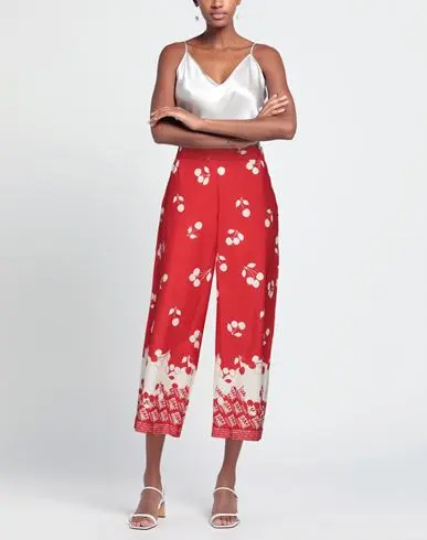 OTTOD'AME Floral Print Wide Leg Cotton Pants