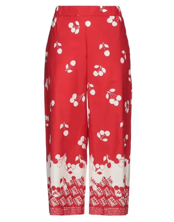 OTTOD'AME Floral Print Wide Leg Cotton Pants