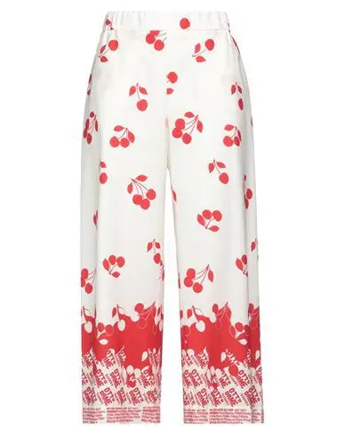 OTTOD'AME Wide Leg Floral Print Pants - White