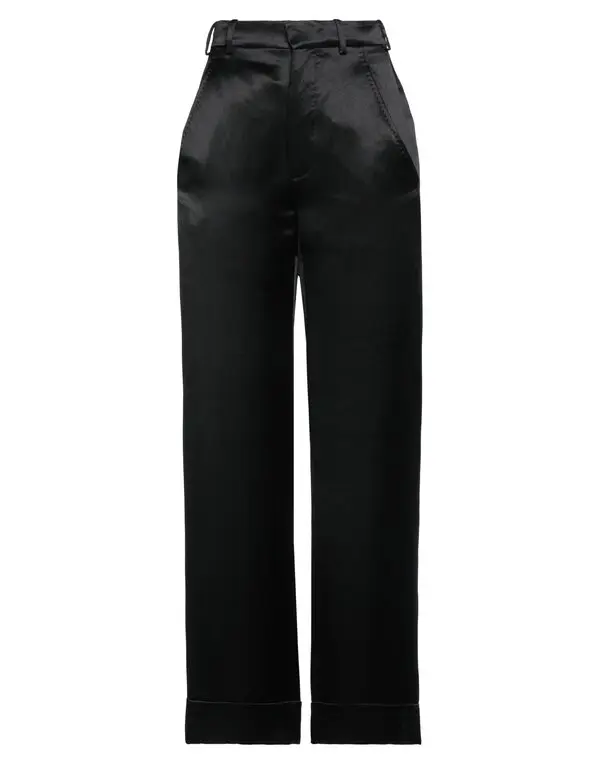 ANN DEMEULEMEESTER Acetate Straight-leg Pants - Black