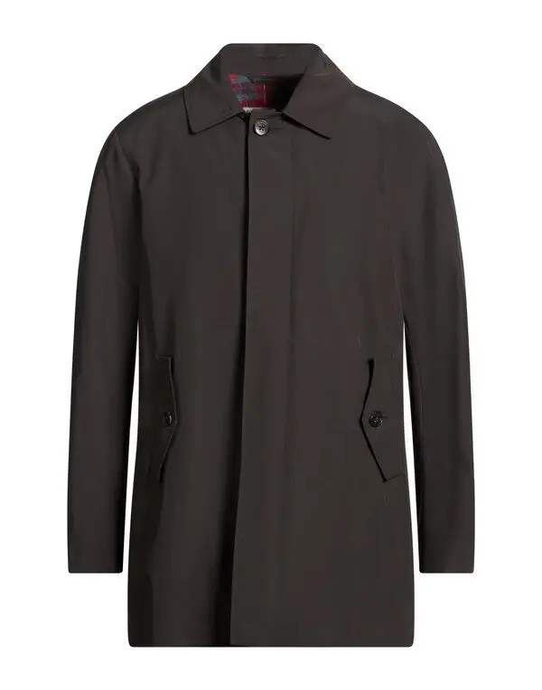 BARACUTA Charcoal Cotton Polyester Mackintosh Coat