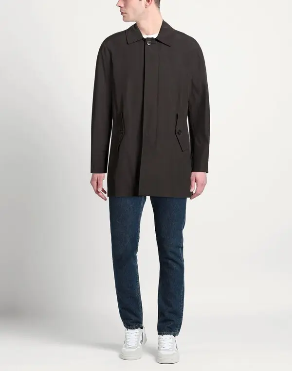 BARACUTA Charcoal Cotton Polyester Mackintosh Coat