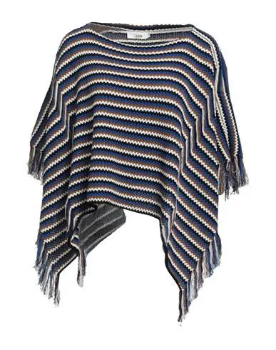 SUOLI Striped Cotton Cape - Blue
