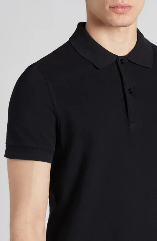 専用 TOM FORD トムフォード / GARMENT DYED POLO TOM FORD - Slim-Fit Garment-Dyed Cotton-Piqué Polo Shirt - Brown