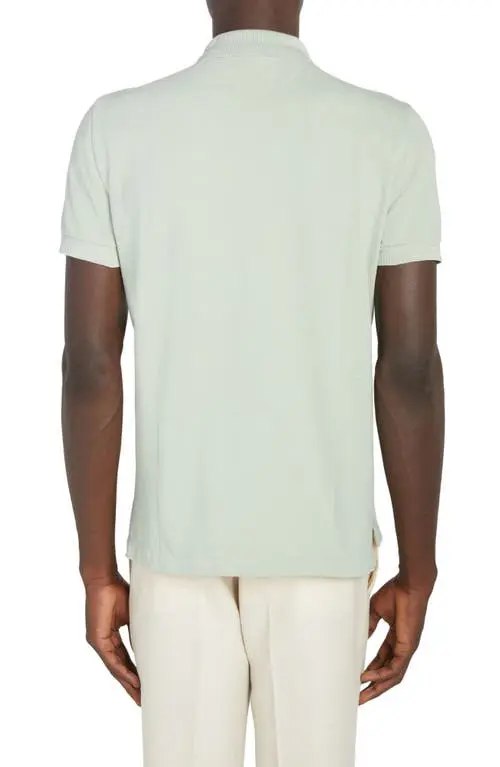 TOM FORD Short Sleeve Cotton Piqué Polo - Mint