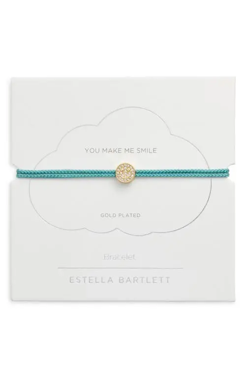 Estée Lauder Pavé Smiley Face Slider Bracelet - Gold