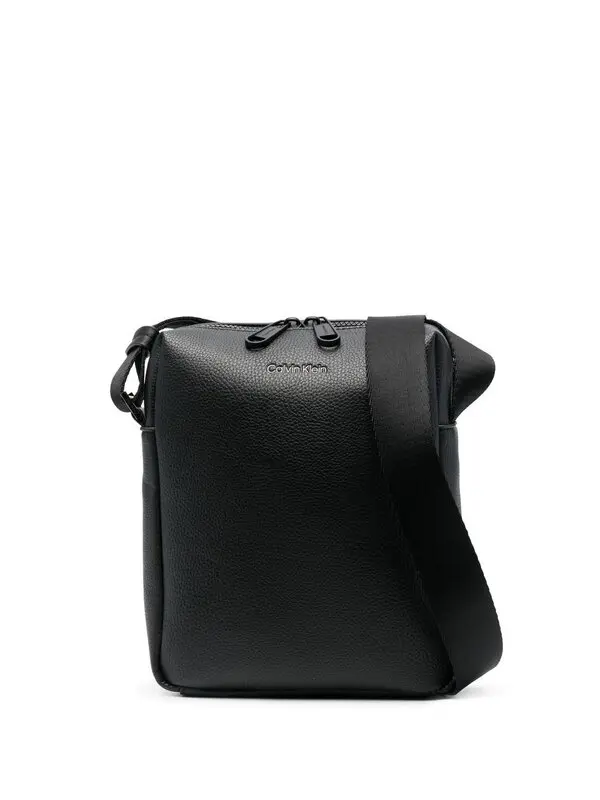 Calvin Klein Logo-print Messenger Bag - Black