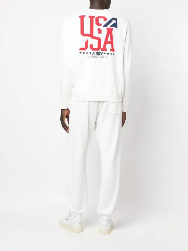 AUTRY Cotton Logo Print Sweatshirt