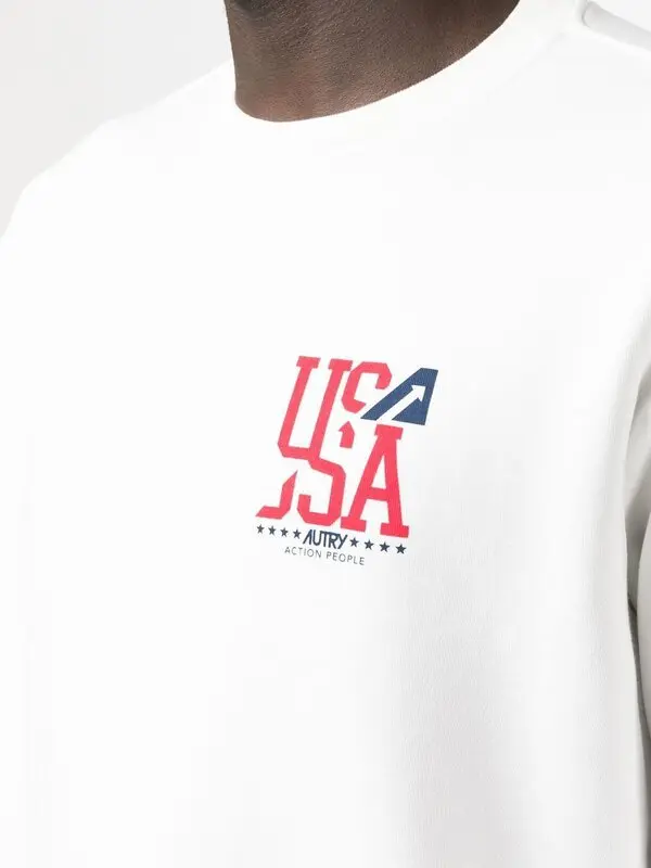 AUTRY Cotton Logo Print Sweatshirt