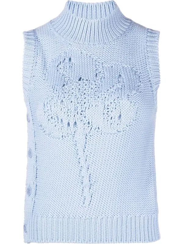 Cecilie Bahnsen Irina Floral Knitted Vest