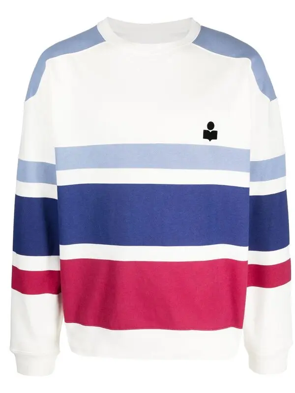 MARANT Meyoan Striped Sweatshirt - Blue