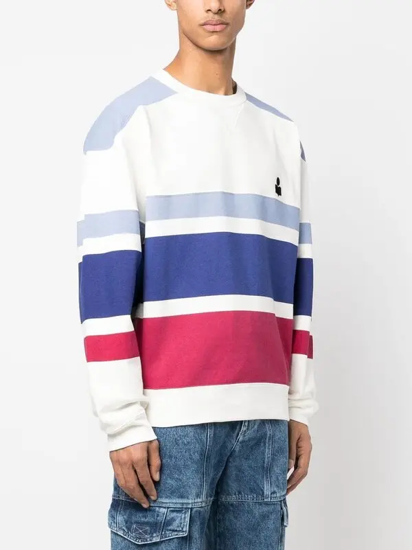 MARANT Meyoan Striped Sweatshirt - Blue