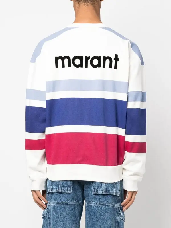 MARANT Meyoan Striped Sweatshirt - Blue