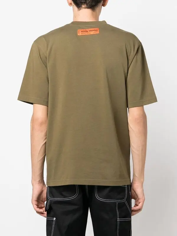 Heron Preston Hpny Embroidered-logo Tshirt - Green