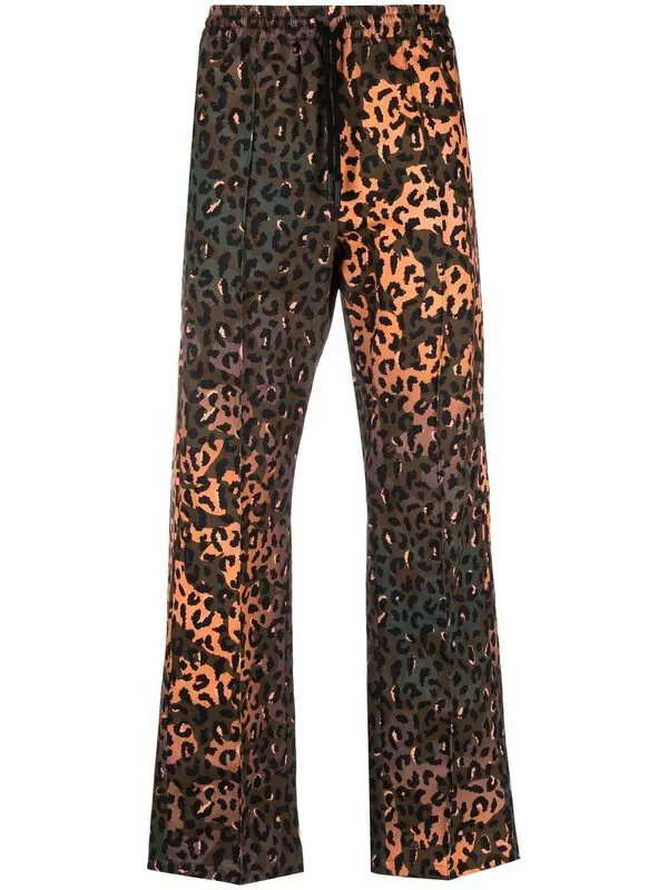 COUNTY OF MILAN Marcelo Burlon Leopard Print Trousers