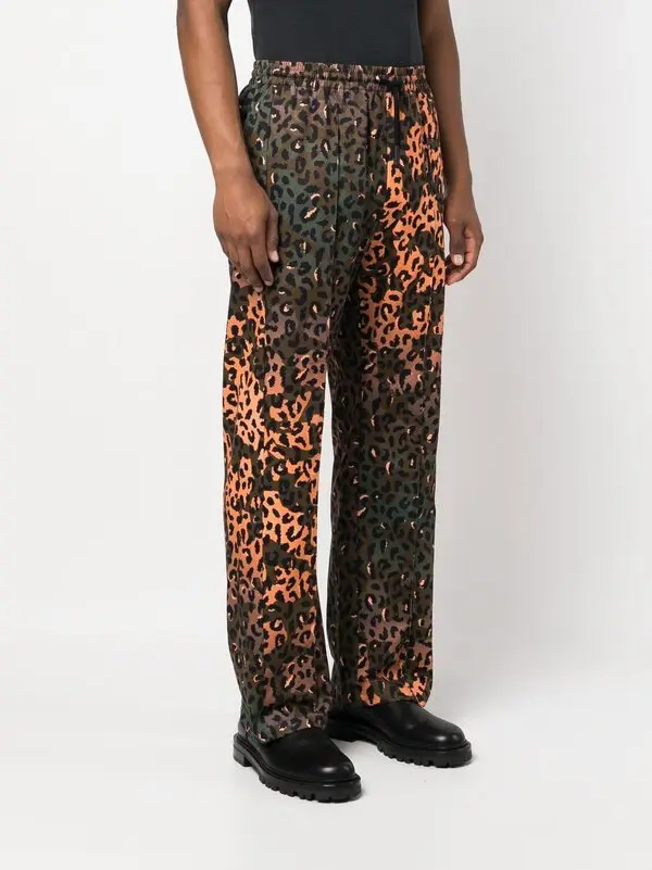 COUNTY OF MILAN Marcelo Burlon Leopard Print Trousers