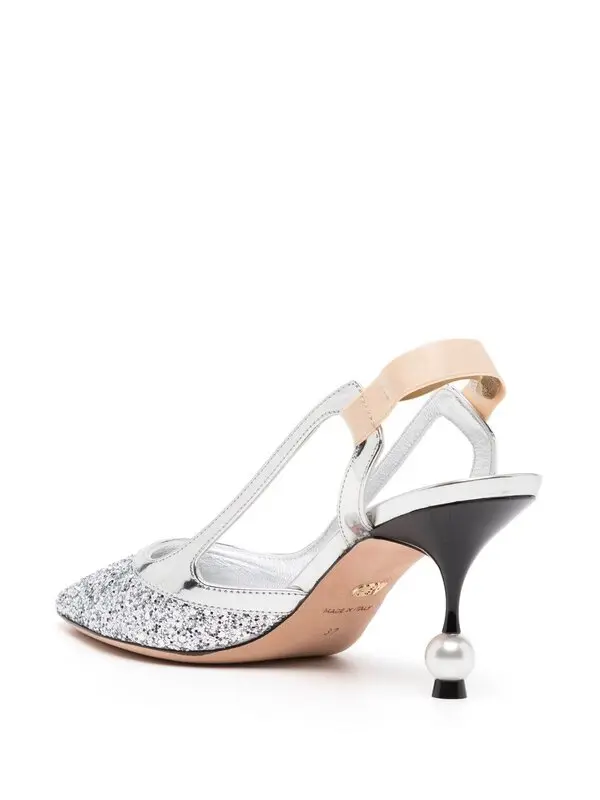 Giambattista Valli 75mm Rhinestone-embellished Slingback Pumps