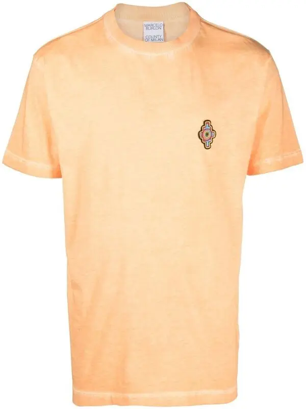 COUNTY OF MILAN Sunset Cross Short-sleeve T-shirt - Orange