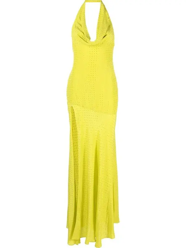 DE LA VALI Halter-neck Gown