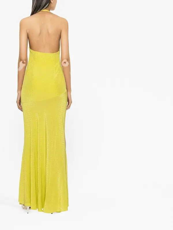 DE LA VALI Halter-neck Gown