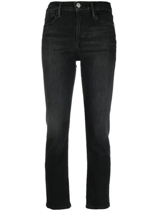 FRAME Cropped Straight-leg Jeans
