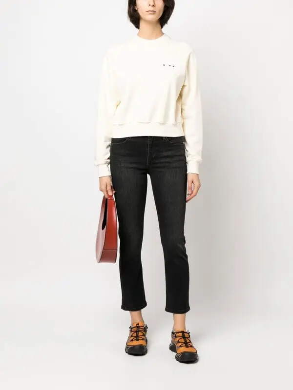FRAME Cropped Straight-leg Jeans