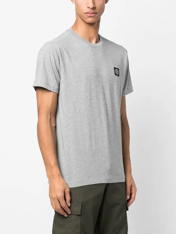 Stone Island Logo-patch Short-sleeve T-shirt - Grey