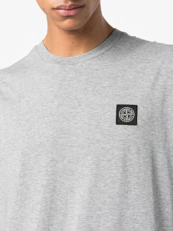 Stone Island Logo-patch Short-sleeve T-shirt - Grey