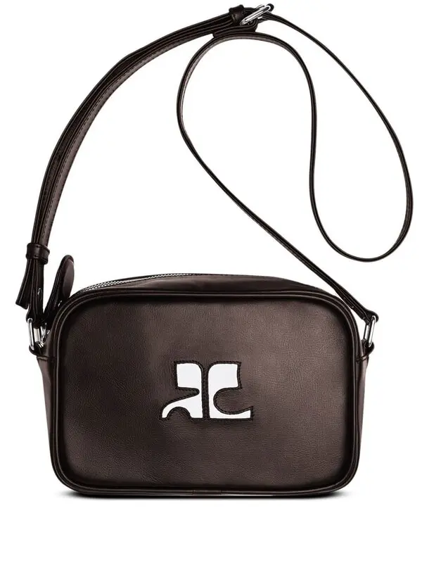 COURREGES Reedition Leather Camera Bag - Brown
