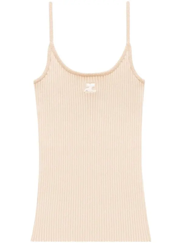 COURREGES Reedition Ribbed Tank Top - Neutrals