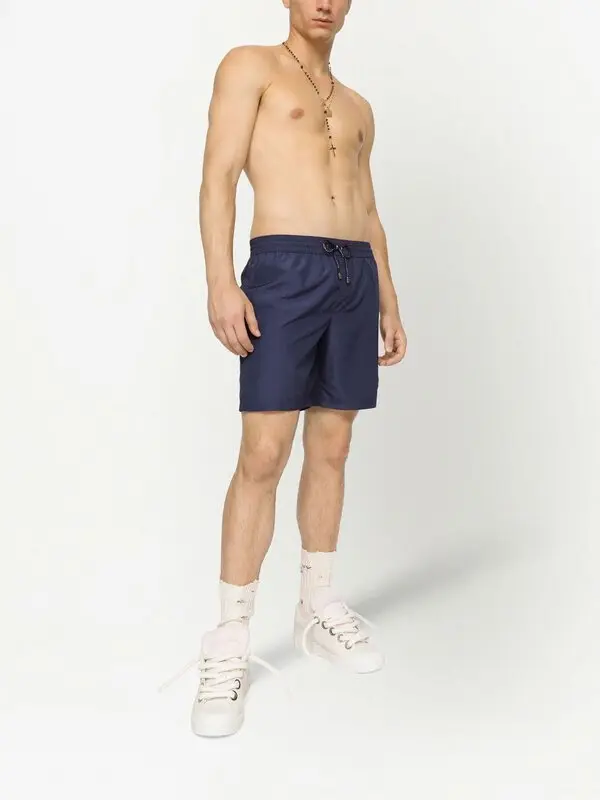 Dolce & Gabbana Logo-tag Swim Shorts - Blue