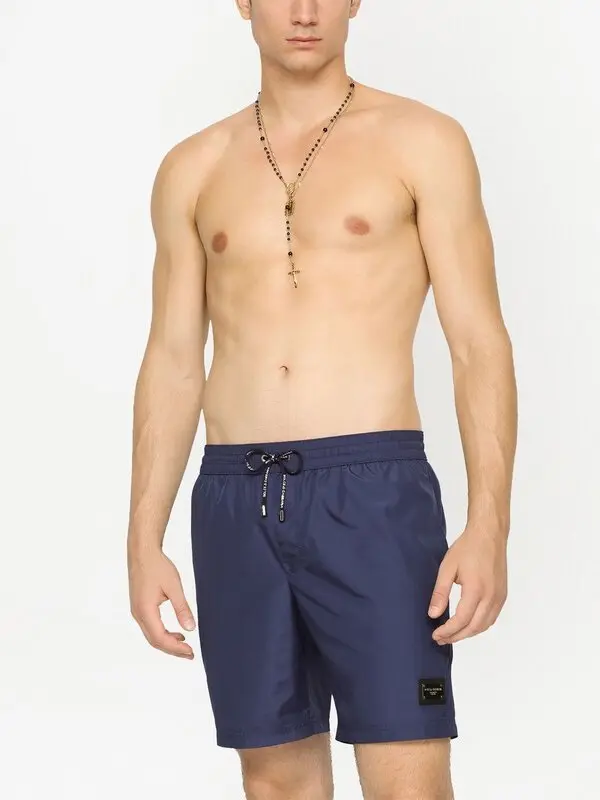 Dolce & Gabbana Logo-tag Swim Shorts - Blue